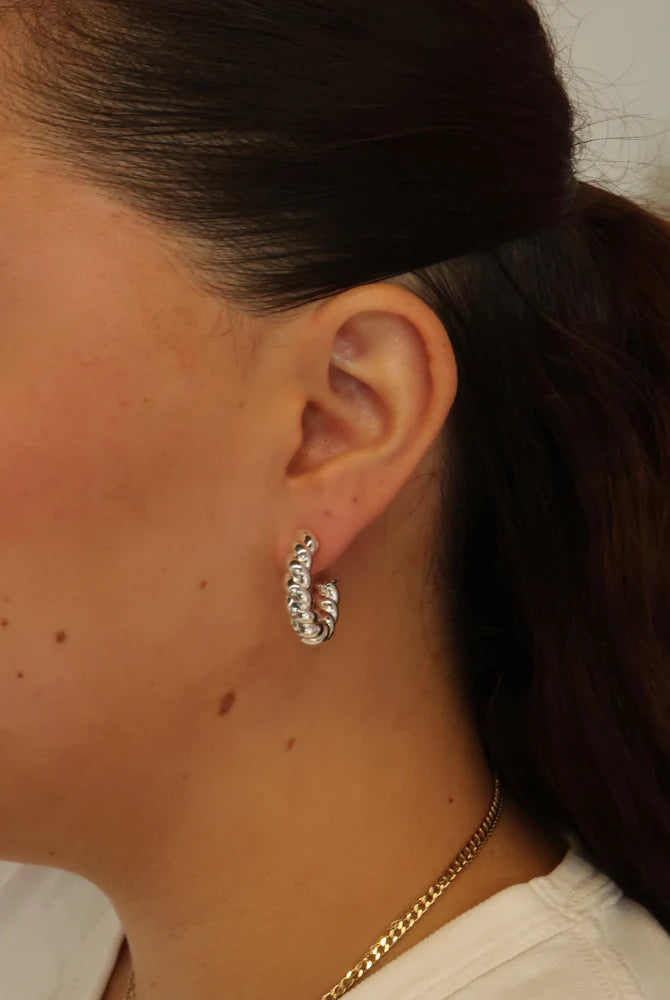 Nova Hoops - Silver | Laurie Claire Boutique