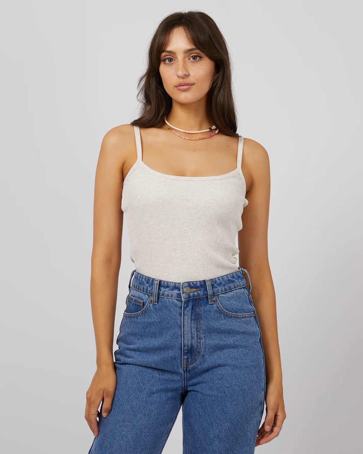 Eve Rib Baby Cami - Oatmeal | Laurie Claire Boutique